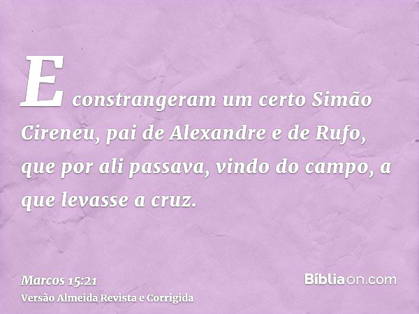 Marcos 15:21 - Bíblia