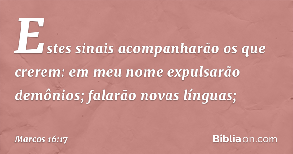 Marcos 16:17 - Bíblia