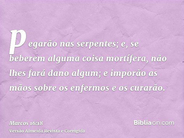 Marcos 16:18 - Bíblia