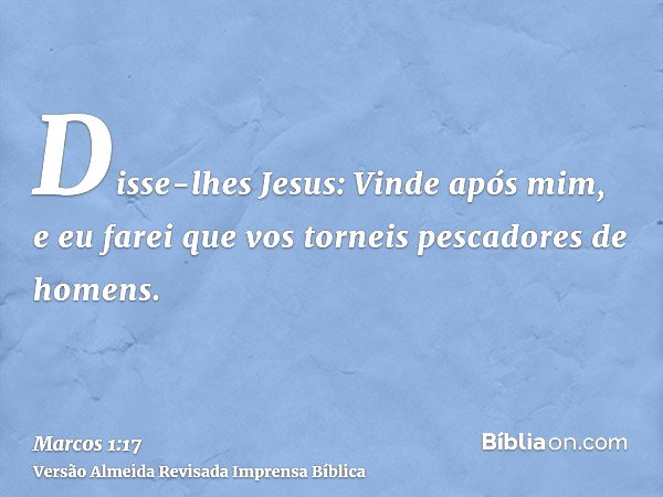 Marcos 1:17 - Bíblia