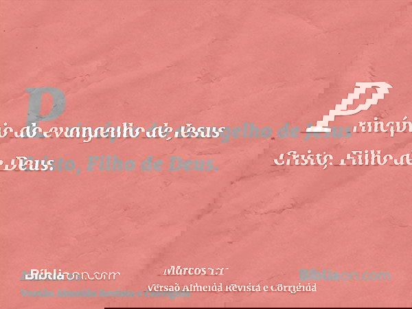 Marcos 1:1 - Bíblia