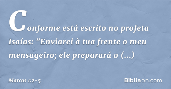 Marcos 1:2-5 - Bíblia