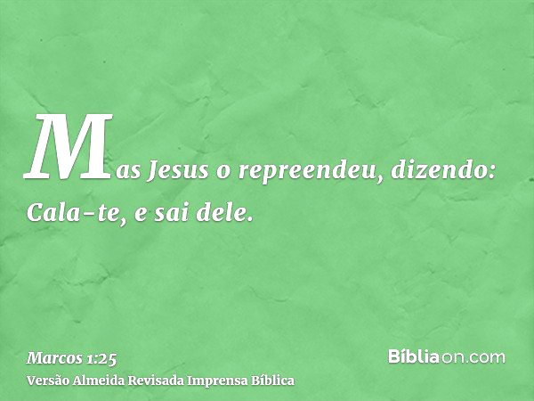 Marcos 1:25 - Bíblia