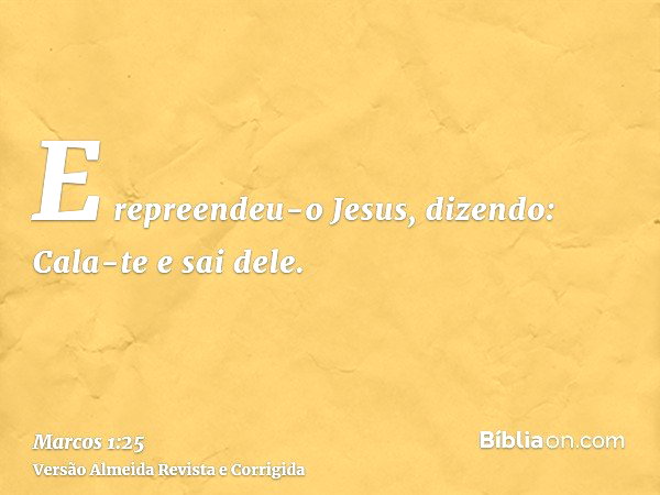 Marcos 1:25 - Bíblia