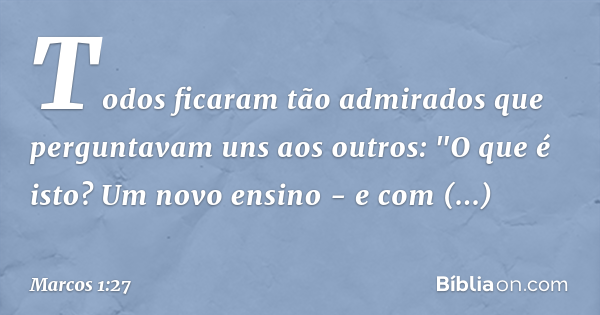 Marcos 1:27 - Bíblia