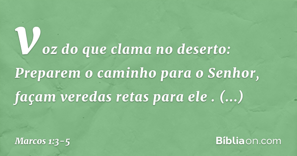 Marcos 1:3-5 - Bíblia