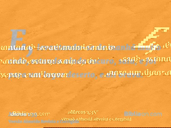 Marcos 1:35 - Bíblia