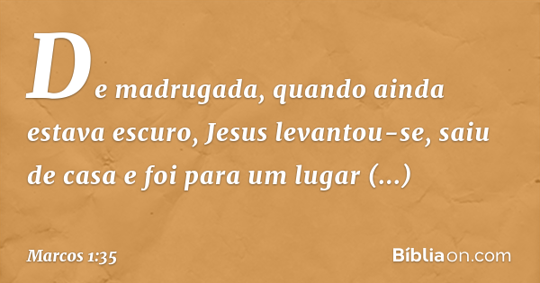 Marcos 1:35 - Bíblia