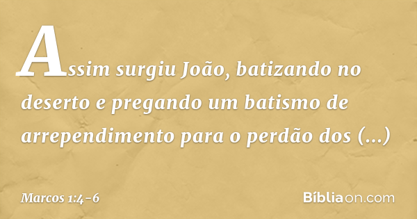 Marcos 1:4-6 - Bíblia