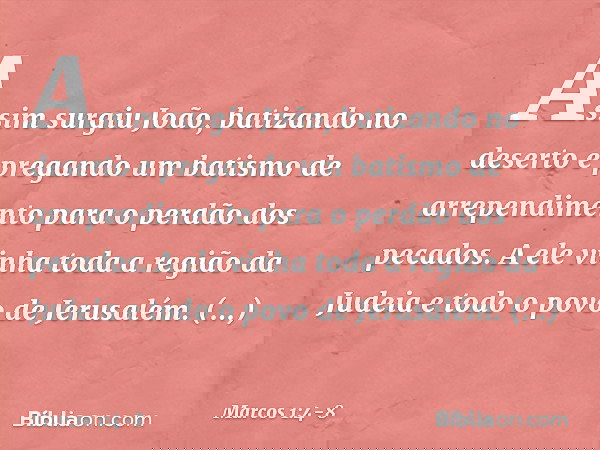 Marcos 1:4-8 - Bíblia