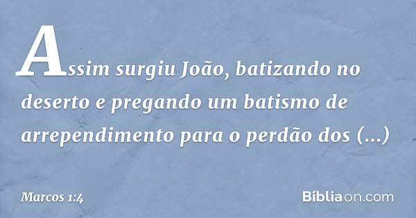 Marcos 1:4 - Bíblia