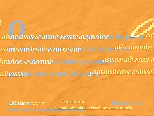 Marcos 1:6 - Bíblia