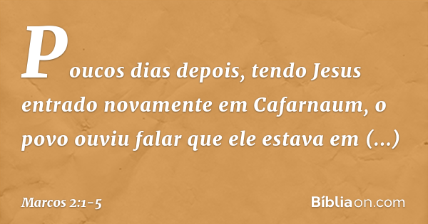 Marcos 2:1-5 - Bíblia