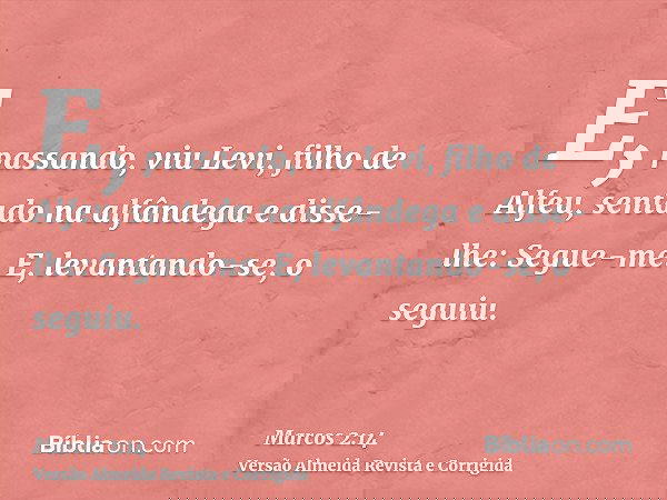 Marcos 2:14 - Bíblia