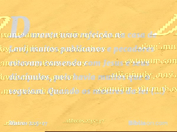 Marcos 2:15-17 - Bíblia