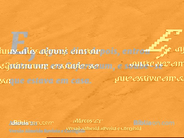 Marcos 2:1 - Bíblia