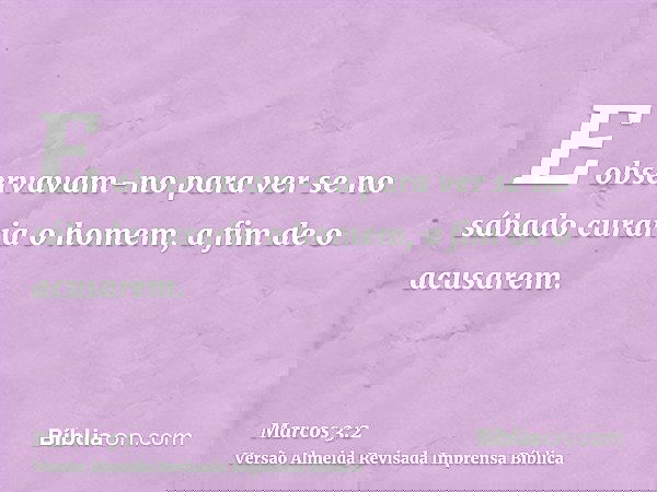 Marcos 3:2 - Bíblia