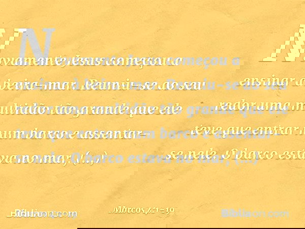 Marcos 4:1-19 - Bíblia