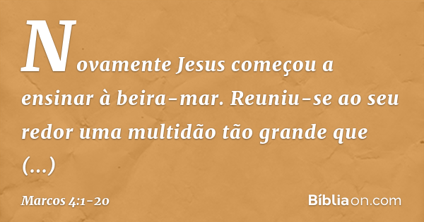 Marcos 4:1-20 - Bíblia