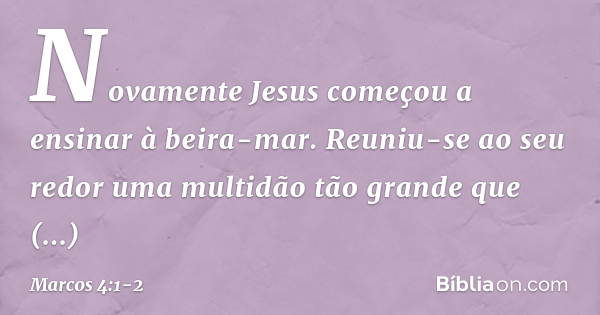 Marcos 4:1-2 - Bíblia