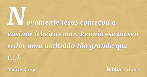 Marcos 4:1-9 - Bíblia