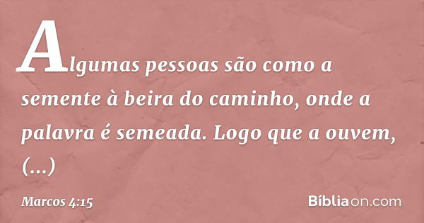 Marcos 4:15 - Bíblia