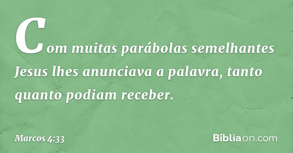 Marcos 4:33 - Bíblia