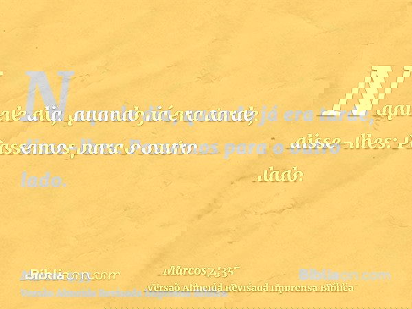 Marcos 4:35 - Bíblia