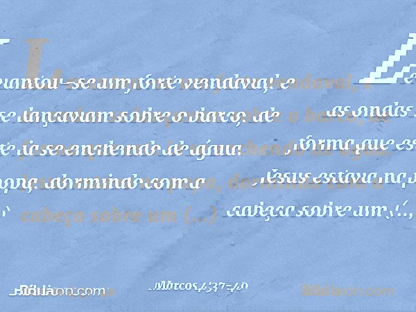 Marcos 4:37-40 - Bíblia