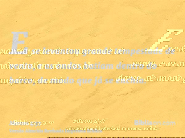 Marcos 4:37 - Bíblia