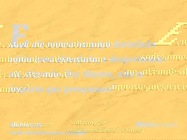 Marcos 4:38 - Bíblia