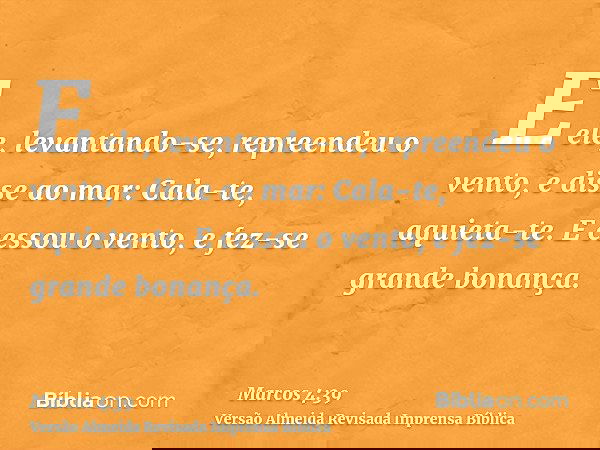 Marcos 4:39 - Bíblia