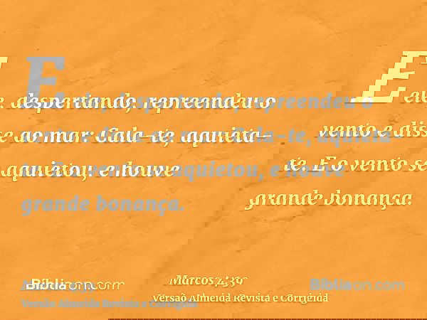 Marcos 4:39 - Bíblia