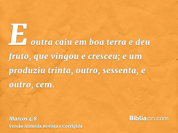Marcos 4:8 - Bíblia