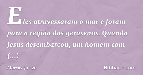 Marcos 5:1-20 - Bíblia