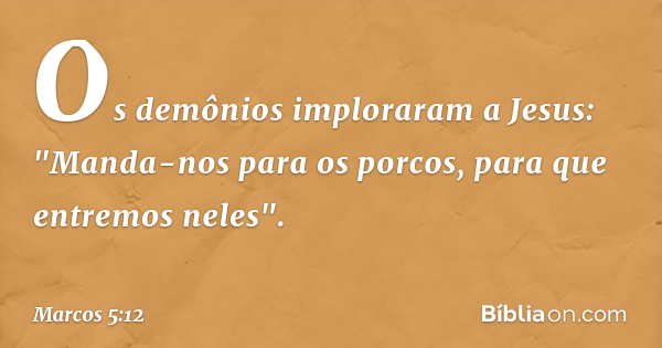 Marcos 5:12 - Bíblia