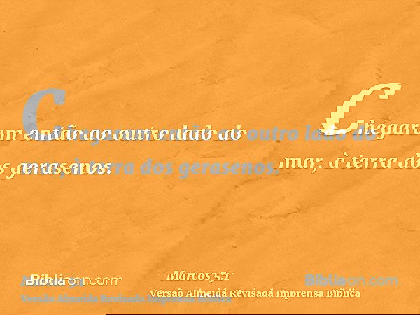 Marcos 5:1 - Bíblia