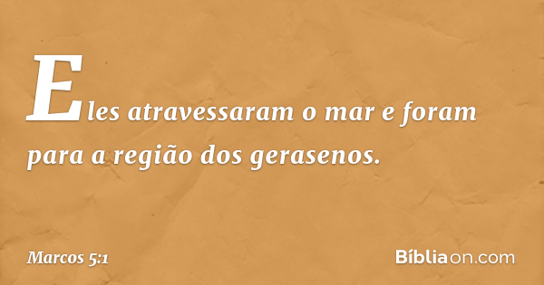 Marcos 5:1 - Bíblia