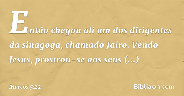 Marcos 5:22 - Bíblia