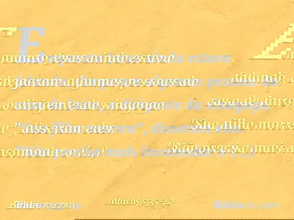 Marcos 5:35-42 - Bíblia