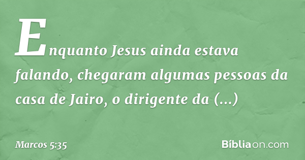 Marcos 5:35 - Bíblia