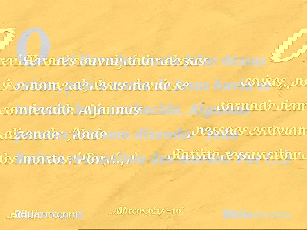 Marcos 6:14-16 - Bíblia