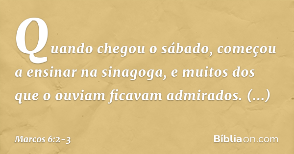 Marcos 6:2-3 - Bíblia