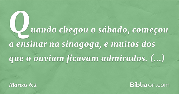 Marcos 6:2 - Bíblia