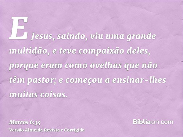 Marcos 6:34 - Bíblia