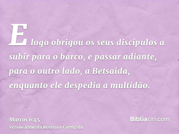Marcos 6:45 - Bíblia