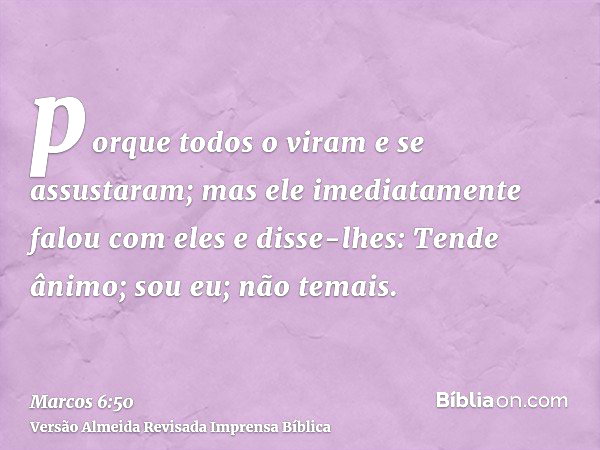 Marcos 6:50 - Bíblia