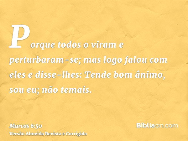 Marcos 6:50 - Bíblia
