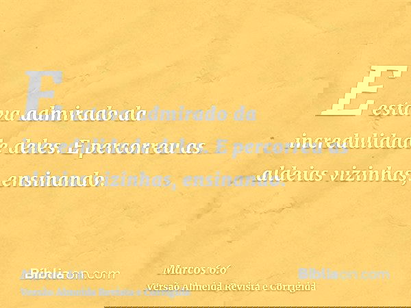 Marcos 6:6 - Bíblia