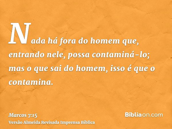 Marcos 7:15 - Bíblia